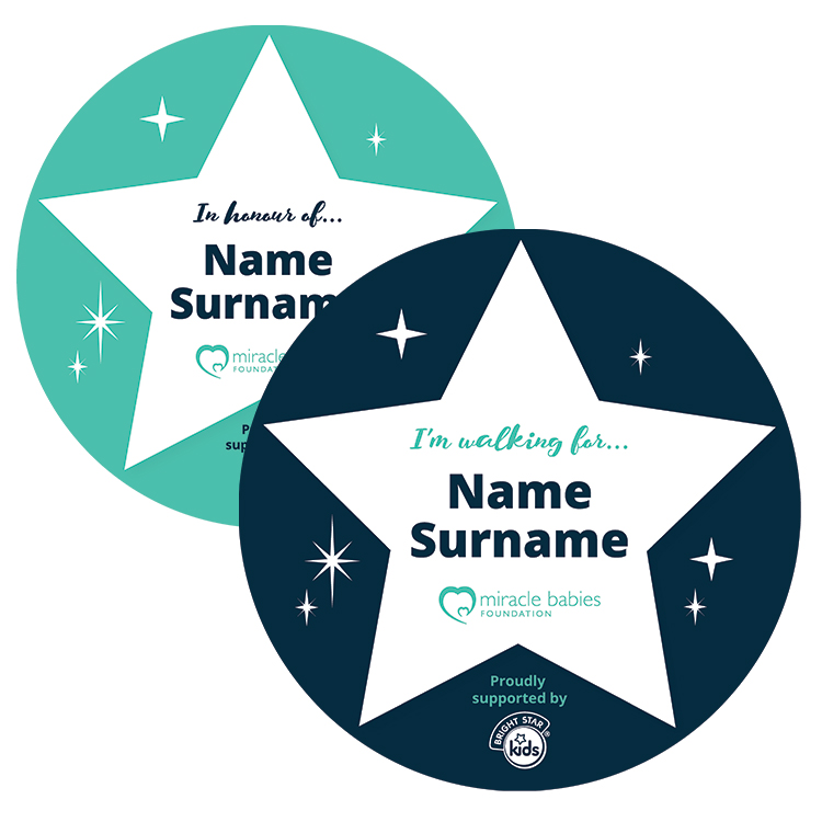 Virtual Miracle Moon Walk Dedication Star - Miracle Babies