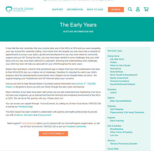 Chiesi supporting our Nurture E Information Hub: The Early Years ...